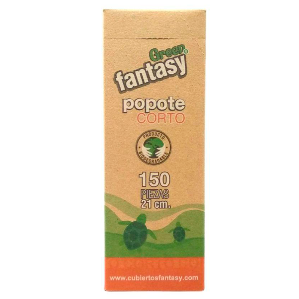 Popote biodegradable green fantasy 21cm 150pzas – Taste Boutique de Carnes