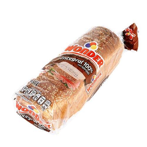 Pan integral 100% c/ajonjoli wonder 567gr pza – Taste Boutique de Carnes